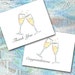 Champagne Toast Note Cards, Design Your Own, Thank You, Wedding, Golden ...