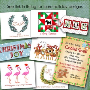 Christmas Joy Gift Tag, Holiday Gift Tag, Hang Tag, Polka Dot, Stylized ...