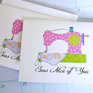 Quilting Note Cards, Sewing Note Cards, Sew Nice of You, Country ...