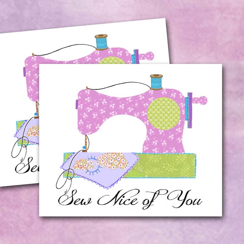 Quilting Note Cards Sewing Note Cards Sew Nice of You | Etsy