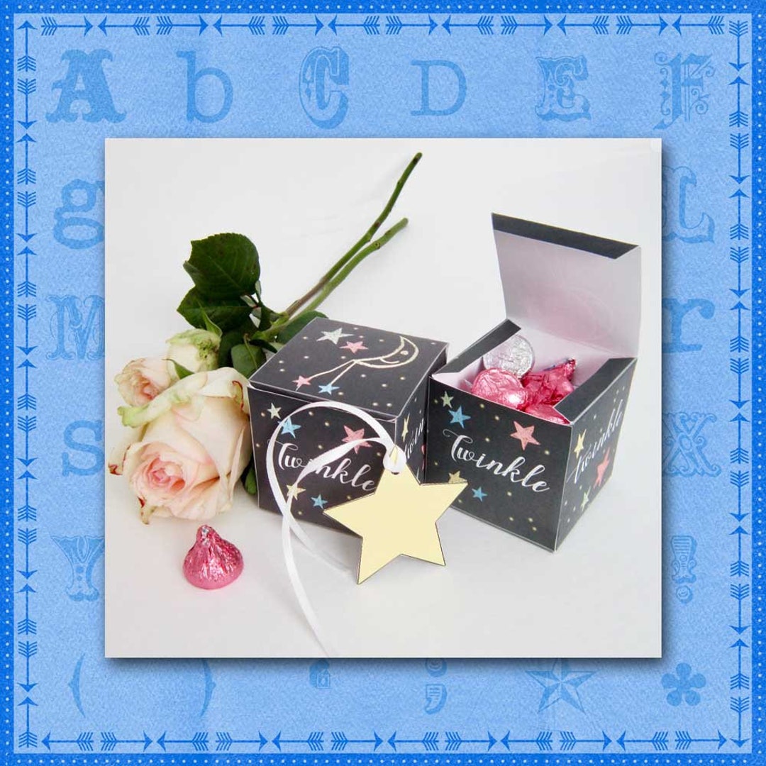 Chalkboard Party Favor Box Twinkle Twinkle Little Star, Baby Shower ...