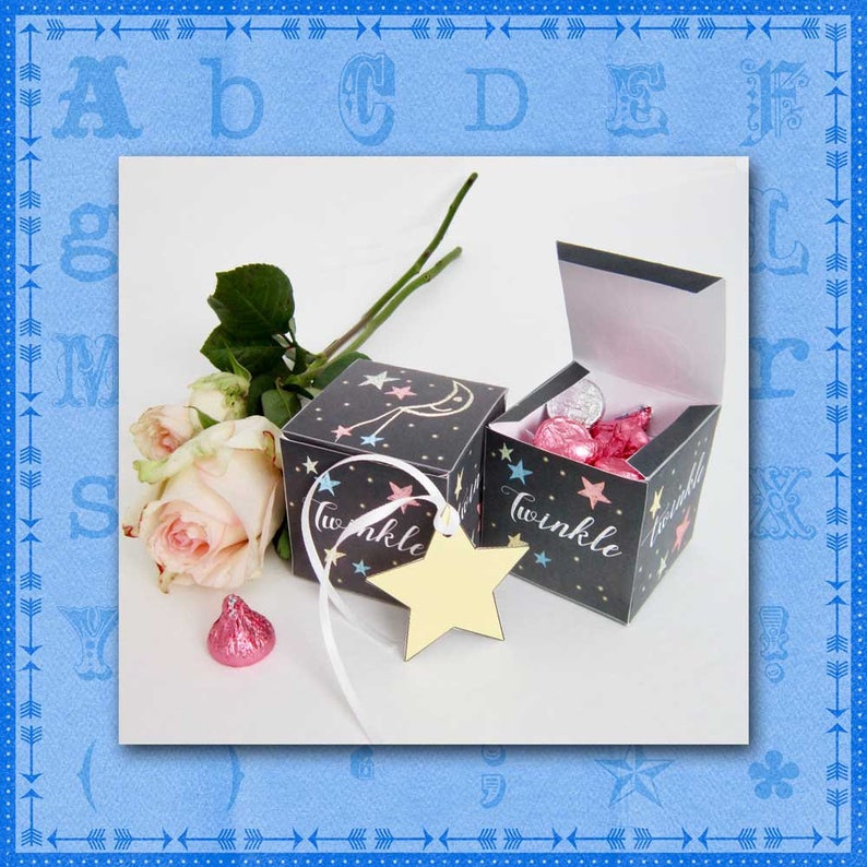 Chalkboard Party Favor Box Twinkle Twinkle Little Star Baby - Etsy