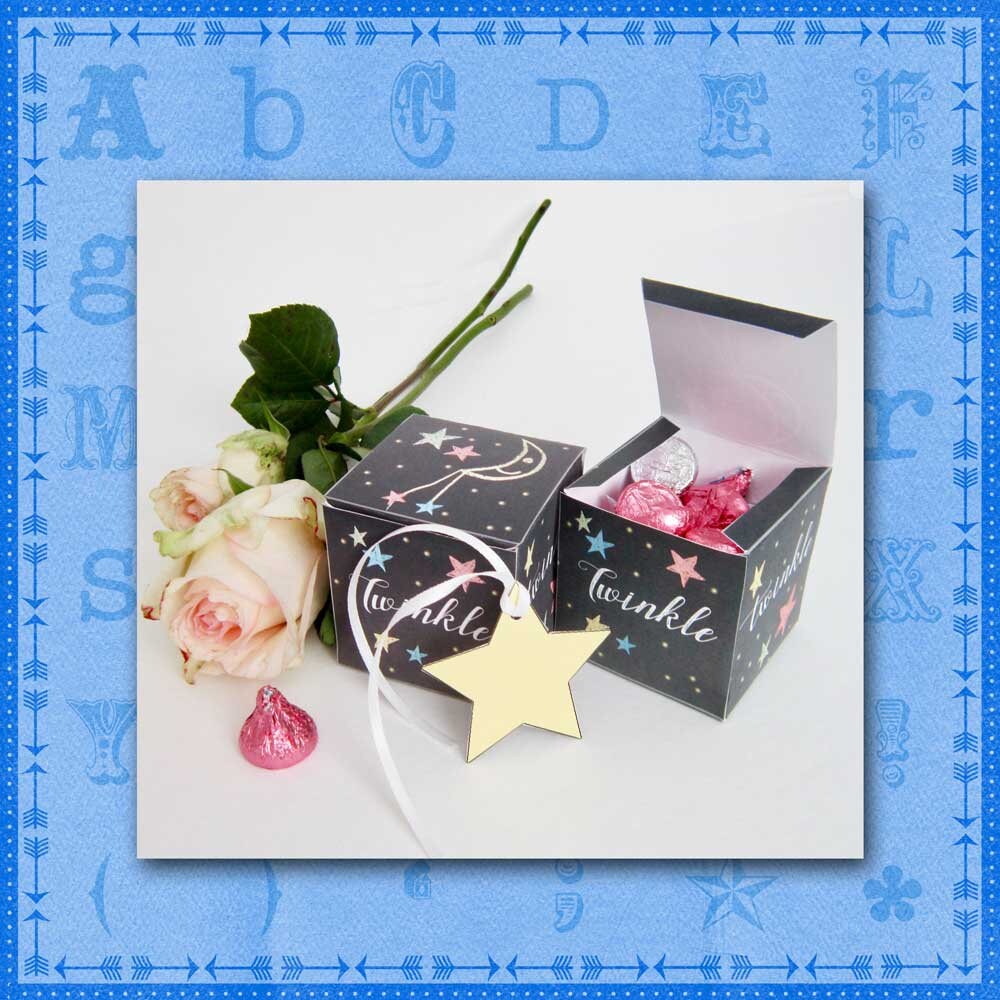 Chalkboard Party Favor Box Twinkle Twinkle Little Star Baby - Etsy
