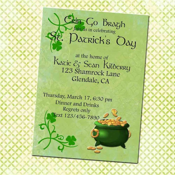 Irish Printable Invitations