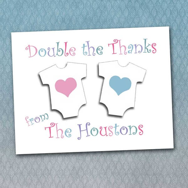 Twins Thank You - Etsy