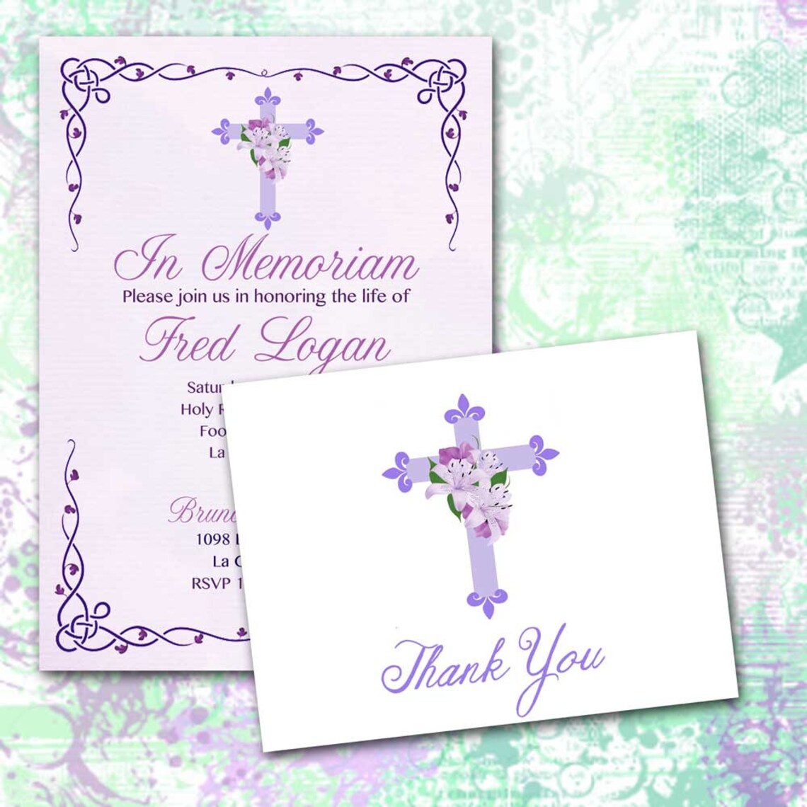 DIY Cross Invitation DIY Party Printable Baptism Holy | Etsy