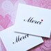 Merci French Thank You Note Cards With Love or Beret Thank - Etsy
