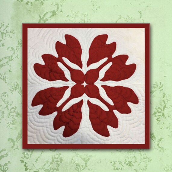 Taro Quilt Block Kalo Hand Quilted Hawaiian | Etsy