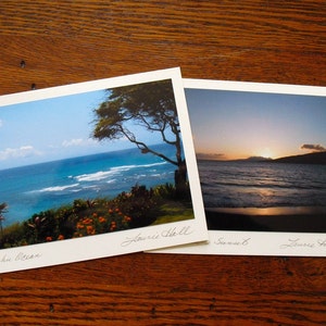 Hawaiian Ocean Note Cards, Photo Note Cards Signed by Artist, Ocean ...