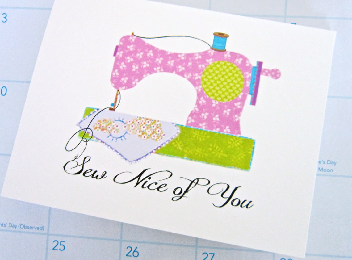 Quilting Note Cards Sewing Note Cards Sew Nice of You | Etsy