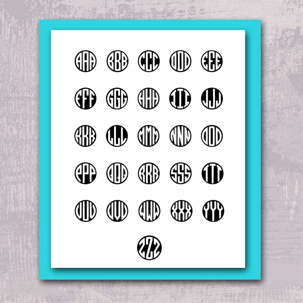 Three Initial Monogram Note Cards Unisex Monogram Custom - Etsy