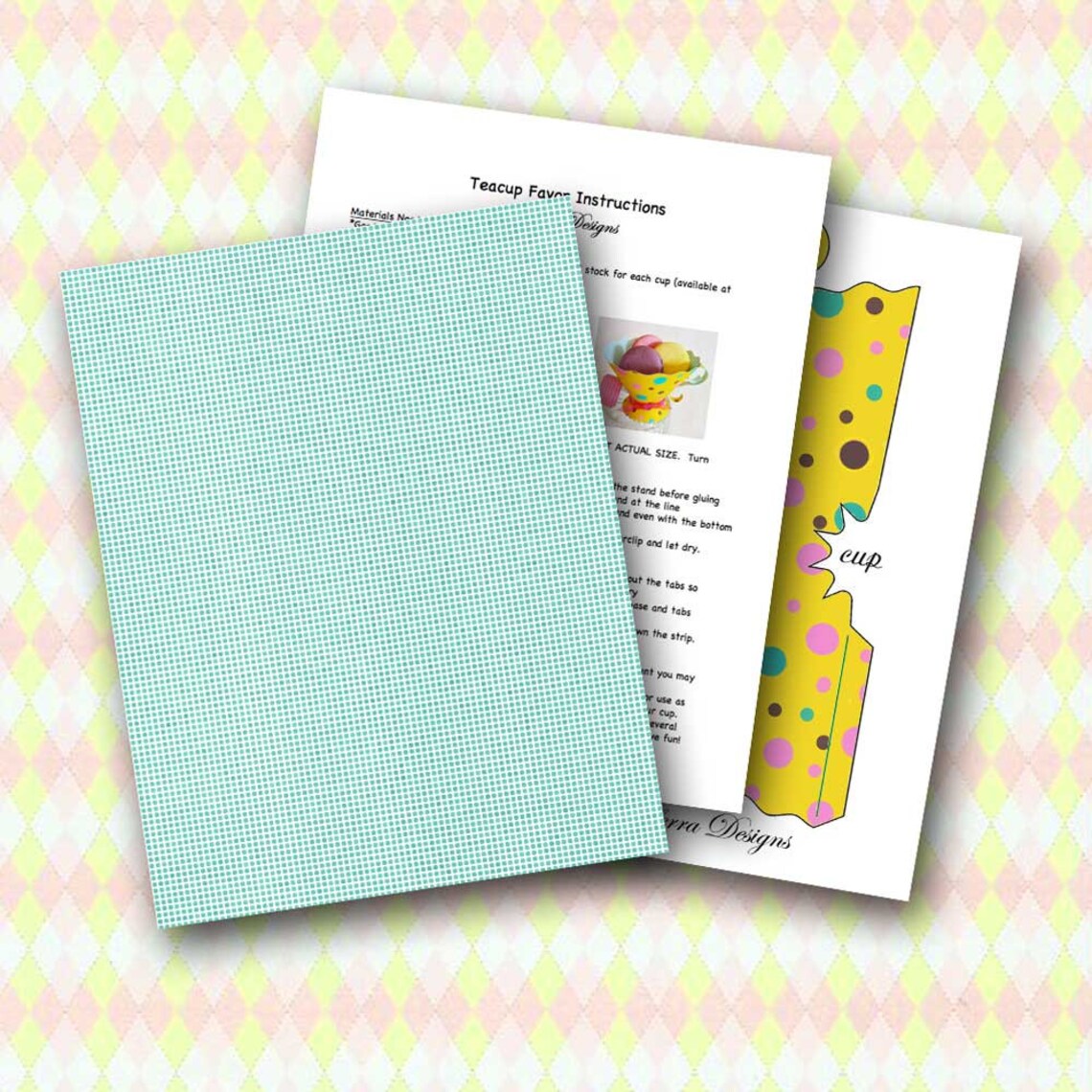 Teacup Party Favor so Sweet Tea Cup DIY Printable Yellow - Etsy