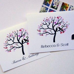 Family Tree Note Cards, Made to Order, Doves in a Tree, Personalized ...