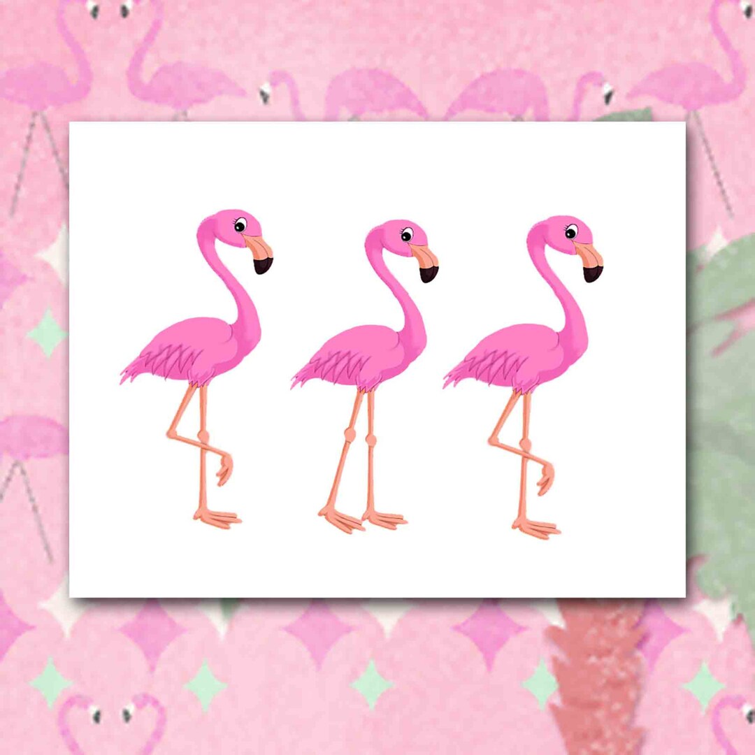 Flamingo Note Cards, Florida Flamingos, Flamingo Stationery, Lawn ...
