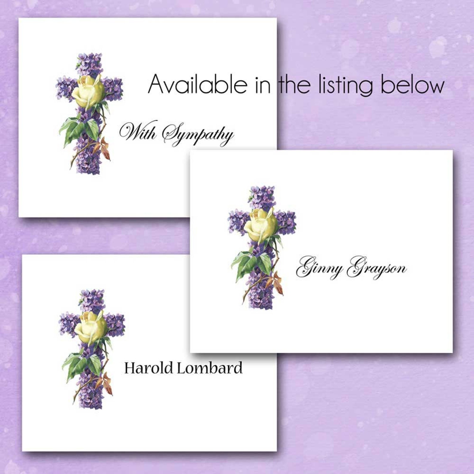 Sympathy Cards Condolence Cards Modern Cross Yellow Pink - Etsy