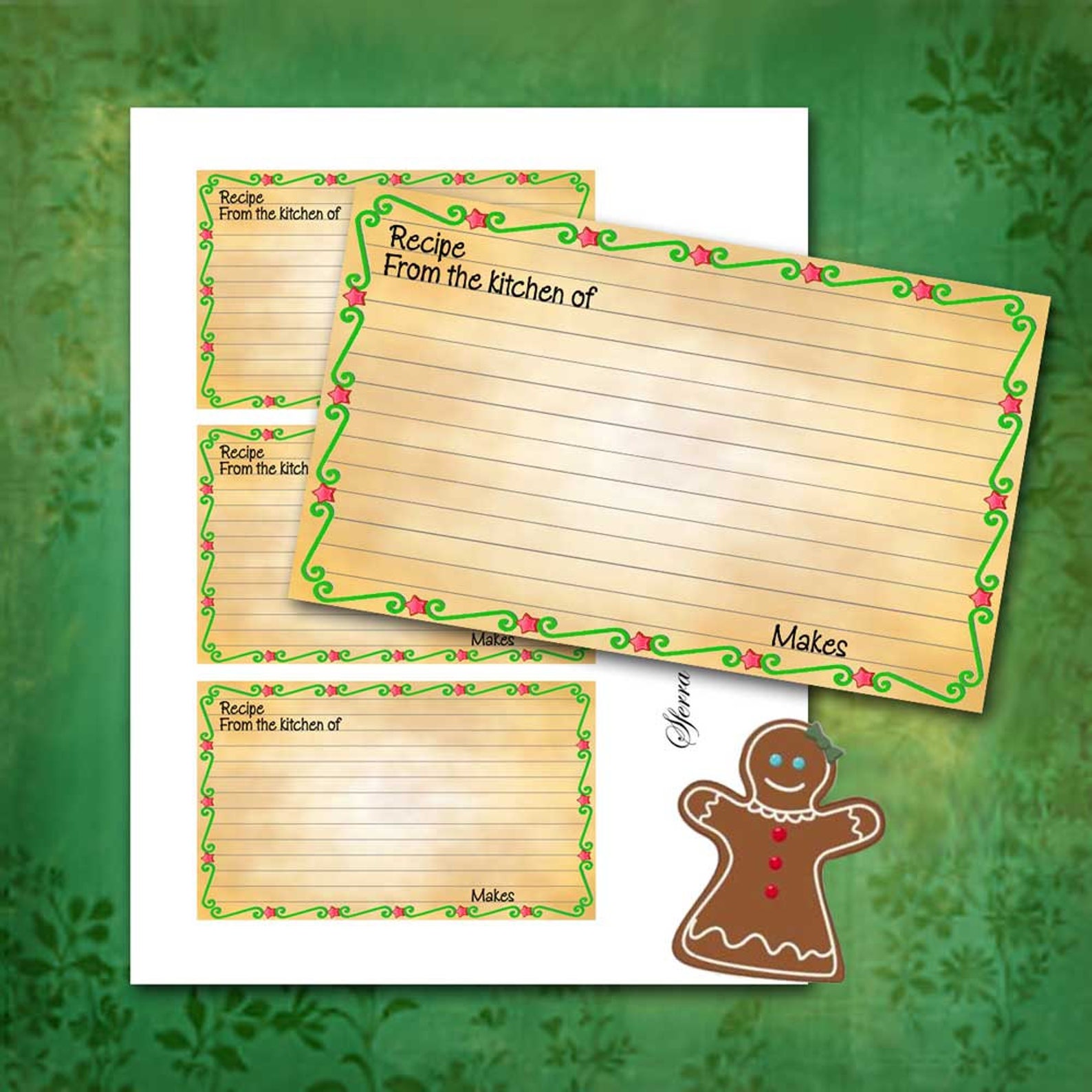 Cookie Swap Invitation With Matching Recipe Cards Cookie - Etsy