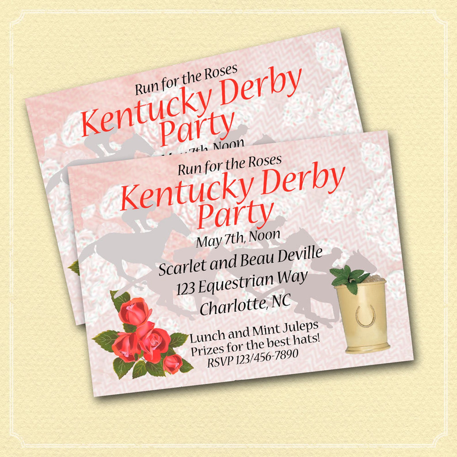 Kentucky Derby Invitation Custom Made Horse Race Betting | Etsy