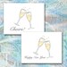 Champagne Toast Note Cards: Congratulations, Cheers, Happy New Year ...