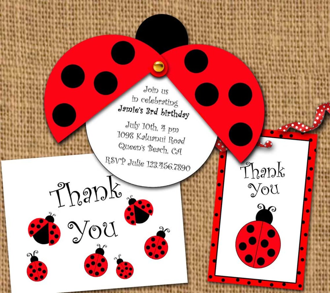 Ladybug Party Favor Tags Instant Download DIY Printable - Etsy