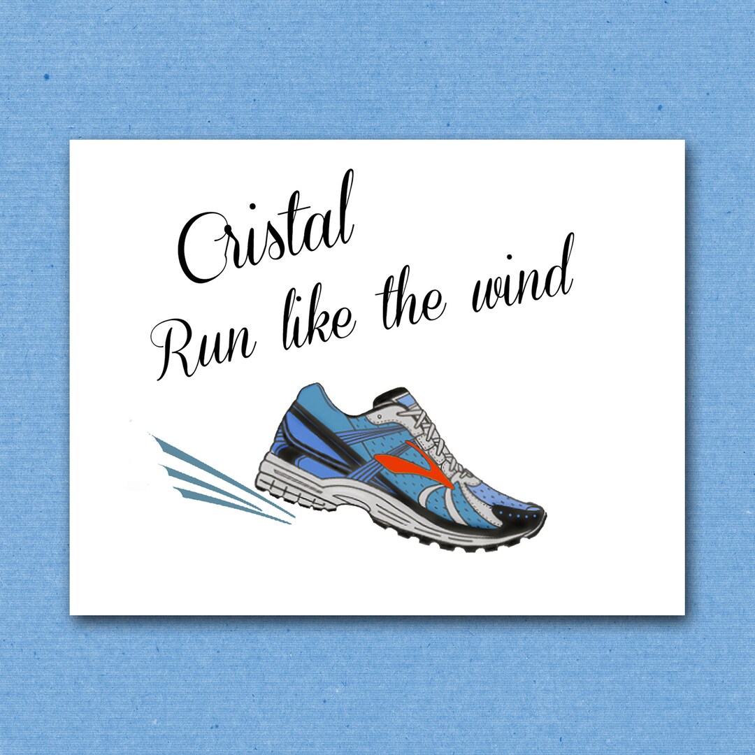 Jogger Note Cards, Runner Stationery, Sports Note Cards, Personalized ...