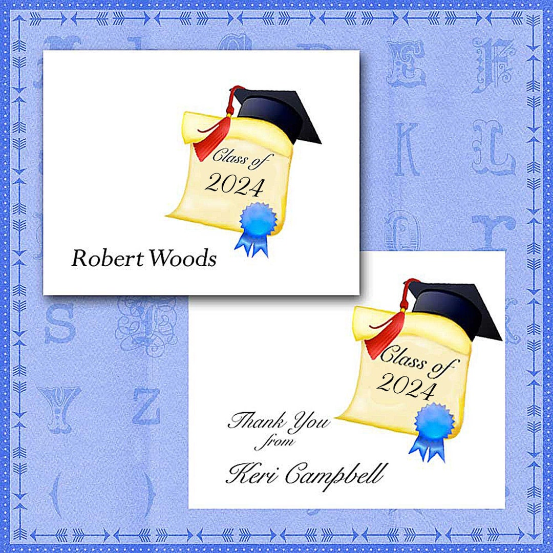 Graduation Thank You Cards, Class of 2024, Personalized, Custom ...