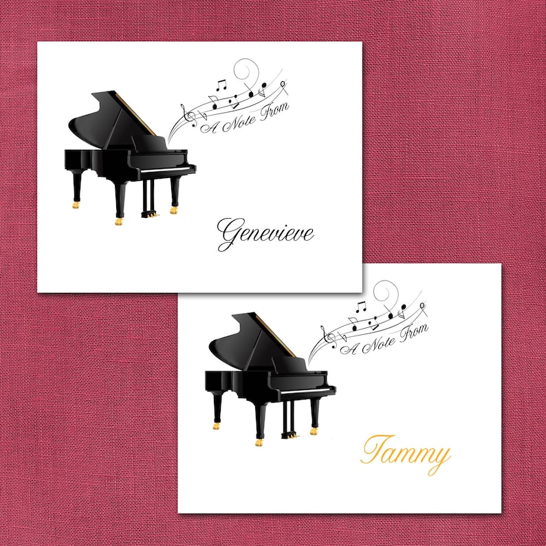 Cartes de notes musicales pour piano à queue personnalisé - Etsy France