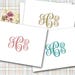 Classic Monogram Note Cards Personalized Traditional - Etsy