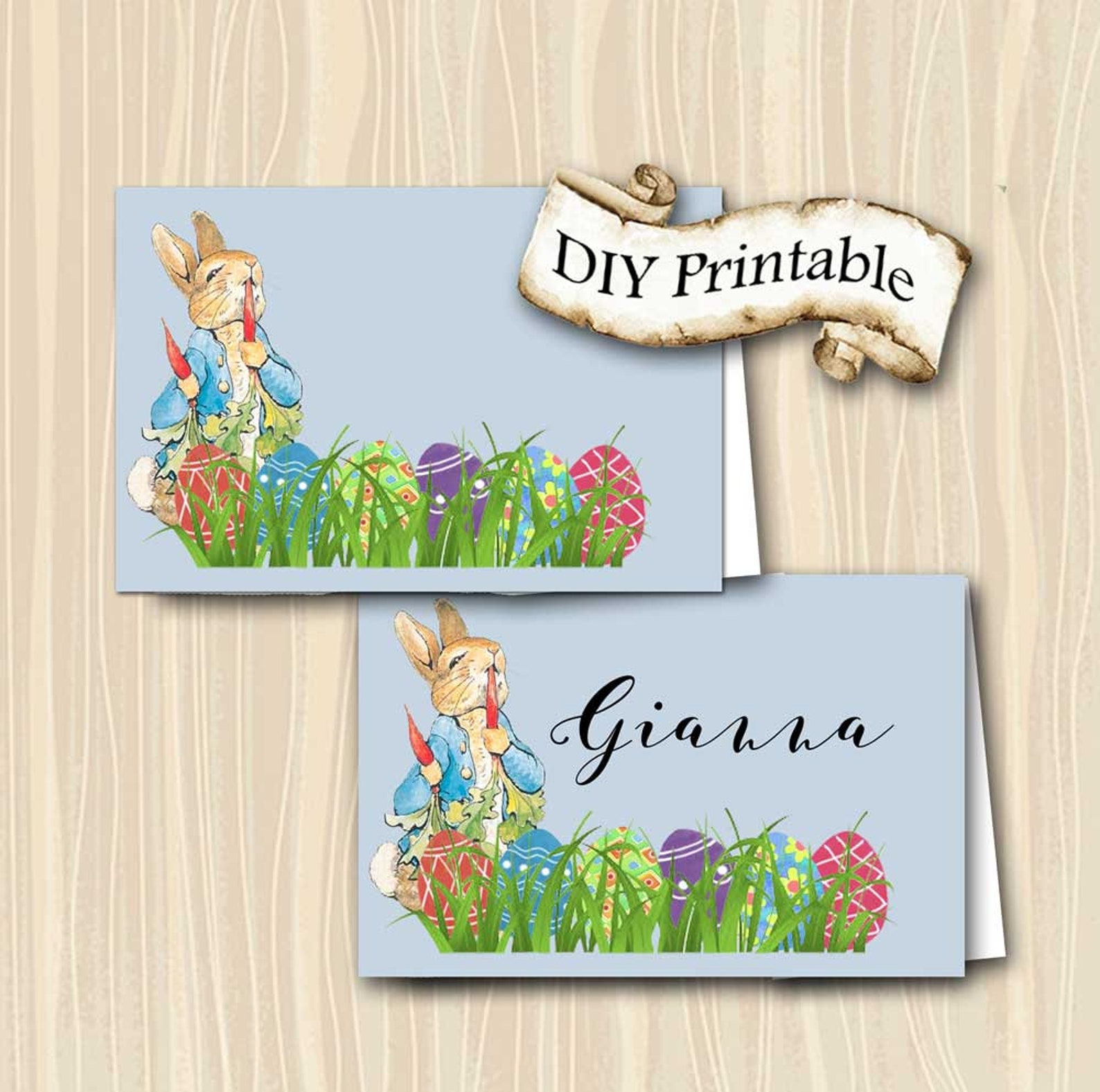 Peter Rabbit Place Cards Beatrix Potter Easter Dinner - Etsy