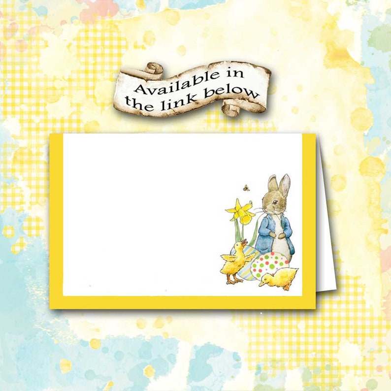 Peter Rabbit Easter Place Cards Beatrix Potter Easter - Etsy