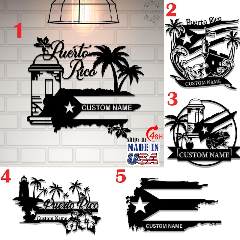 Puerto Rican Led Flag - Etsy