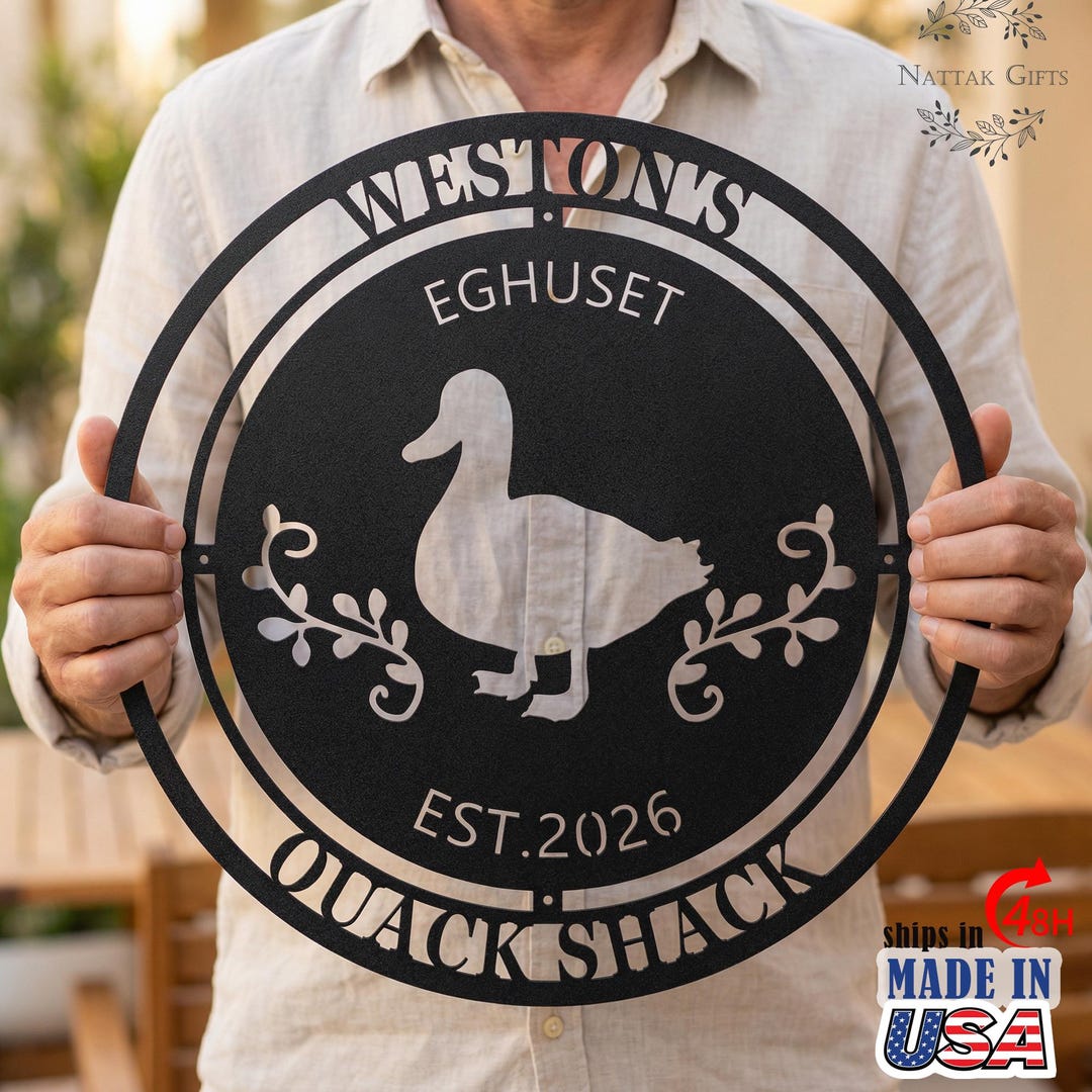 Custom Duck Coop Metal Sign,personalized Backyard Duck Shack Sign ...
