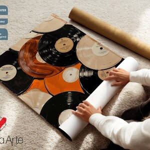 Vintage Vinyl Record Poster: Retro Music Wall Art - Etsy