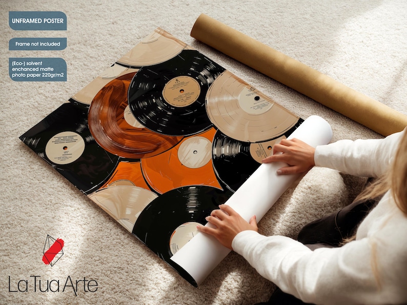 Vintage Vinyl Record Poster: Retro Music Wall Art - Etsy