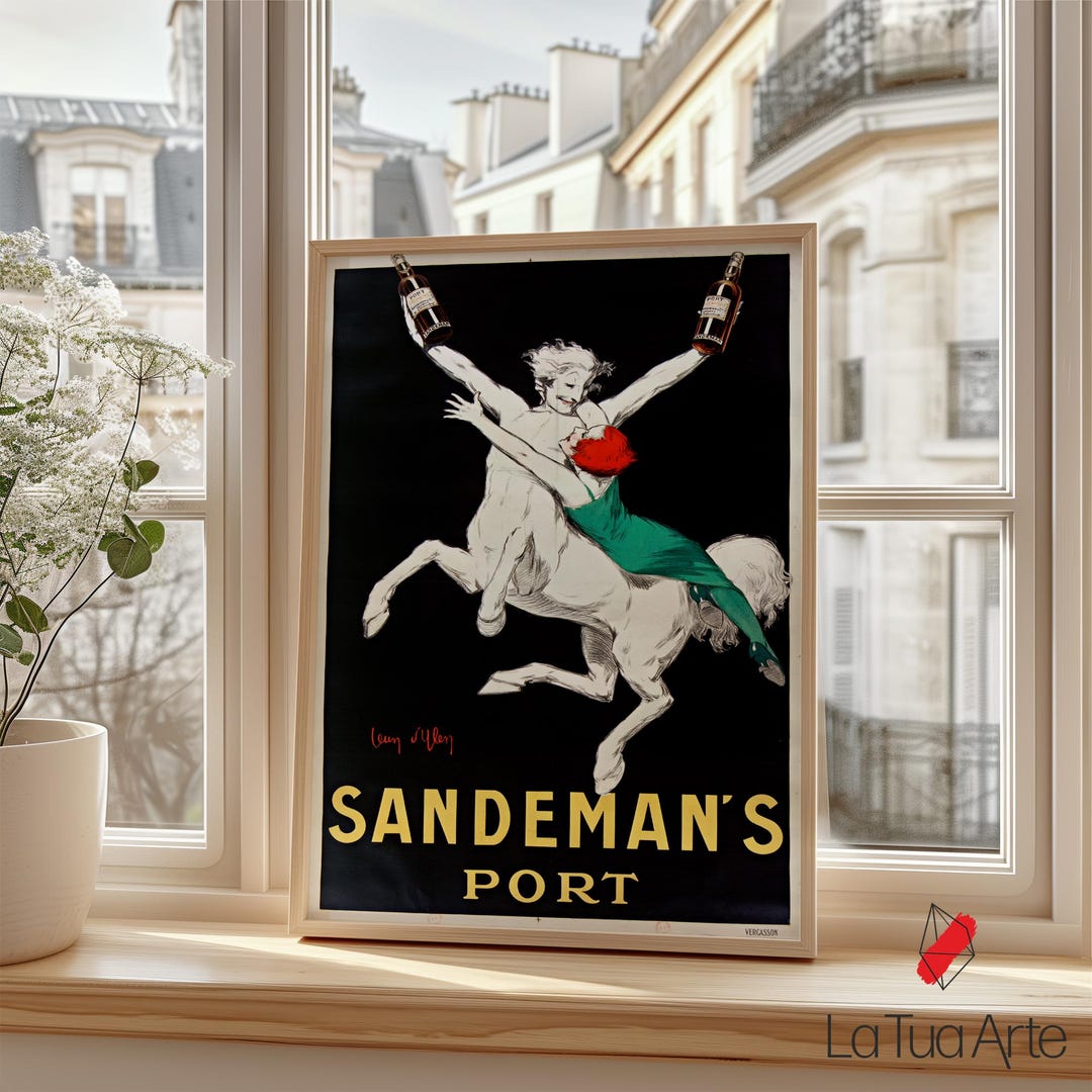 Sandeman's Port Art Deco Poster: Vintage Alcohol Print - Etsy