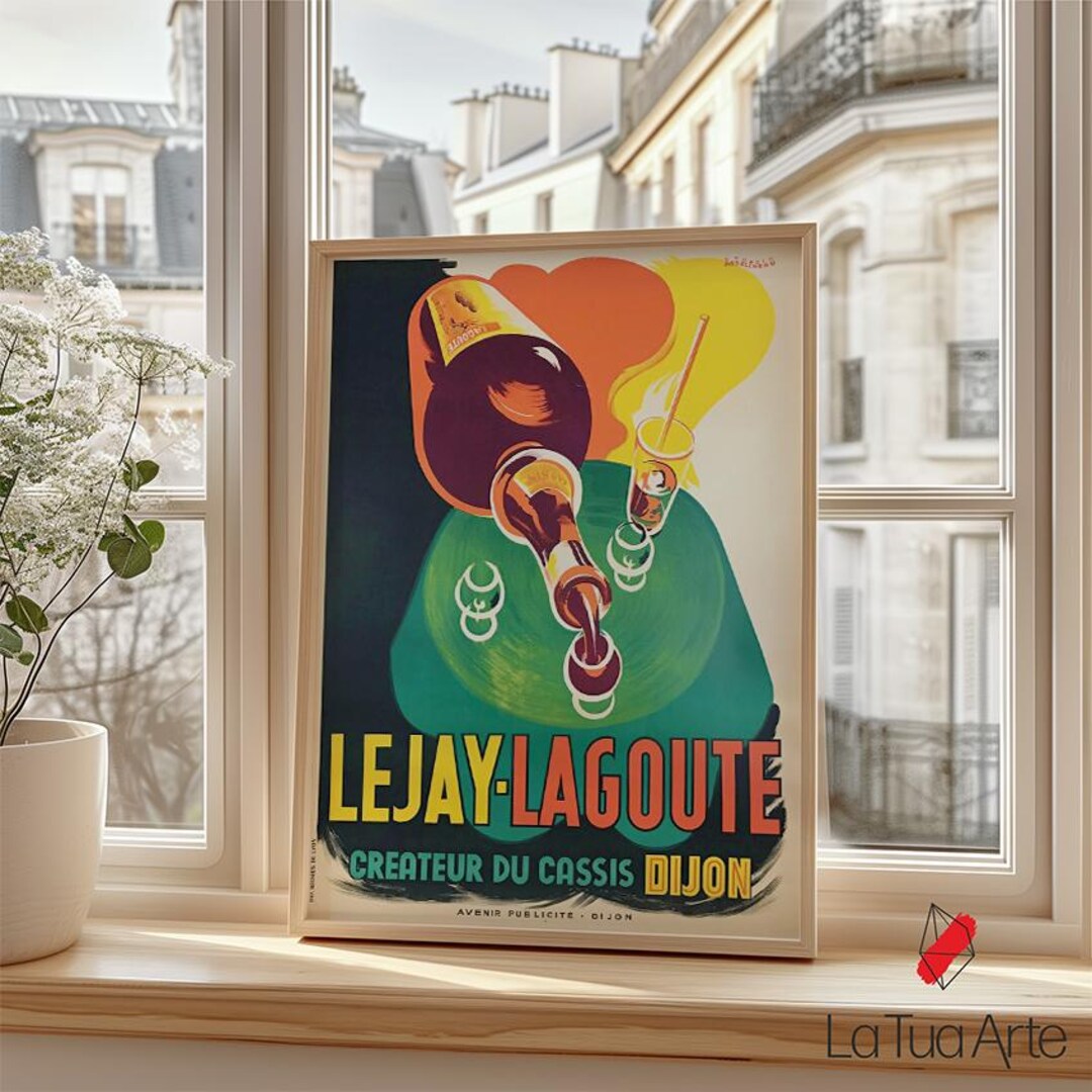 Lejay Lagoute Cassis Vintage French Bar Poster - Etsy