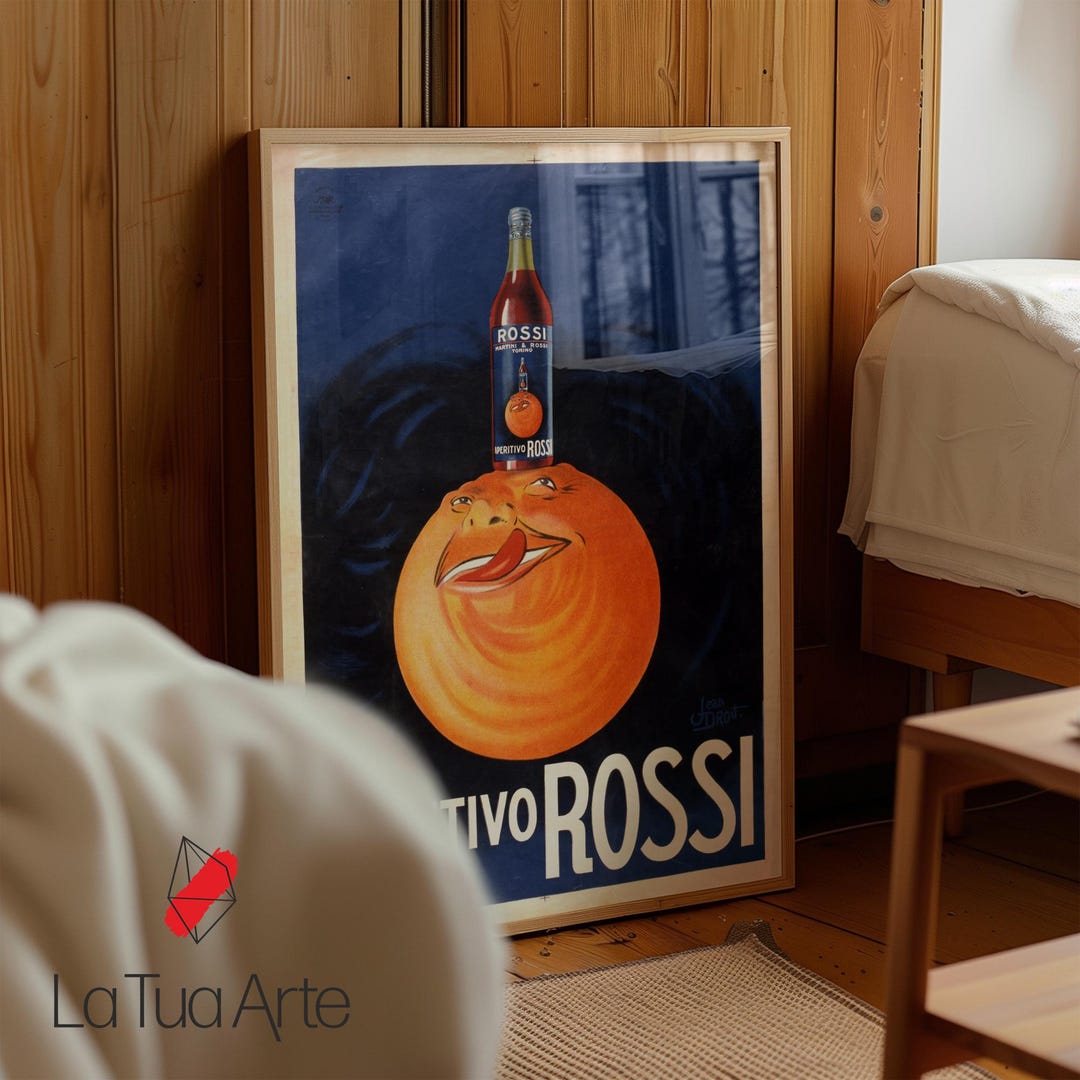 Aperitivo Rossi Vintage Alcohol Poster, Art Deco Alcohol Print Vintage ...