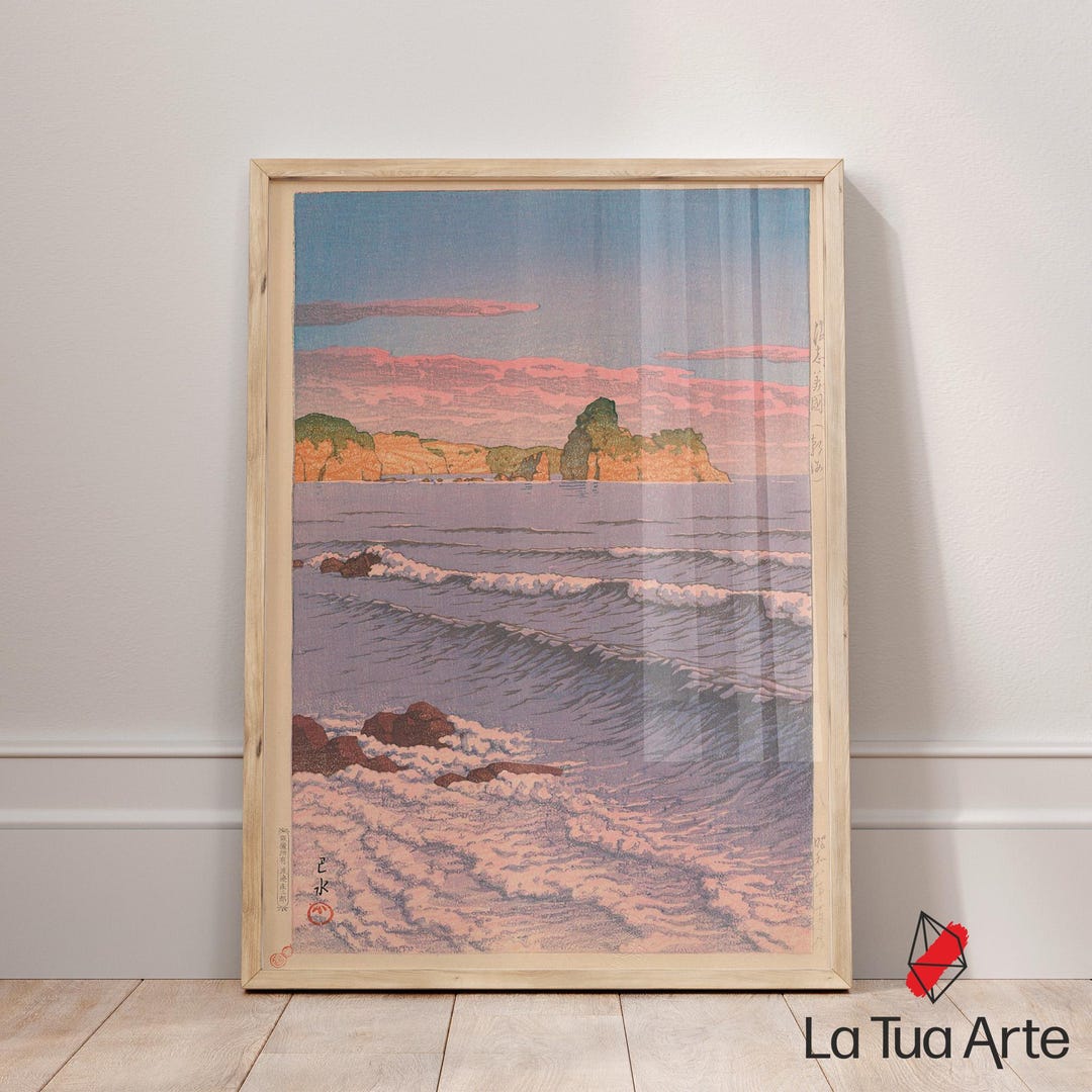 Japanese Seascape Wall Art, Japanese Woodblock Print, Morning Sea at ...