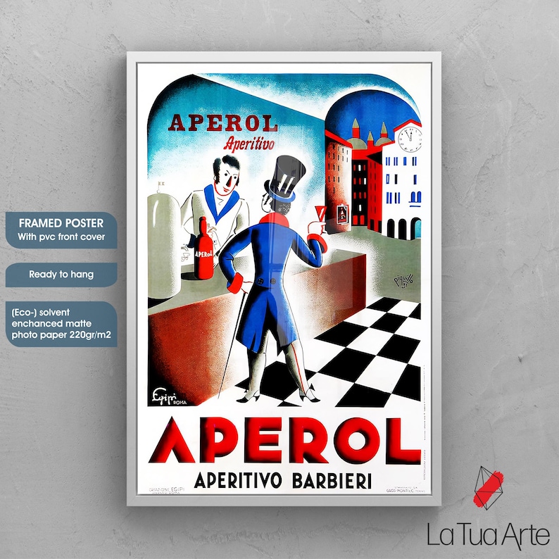 Vintage Aperol Italian Aperitivo Poster: Retro Kitchen Wall Art - Etsy