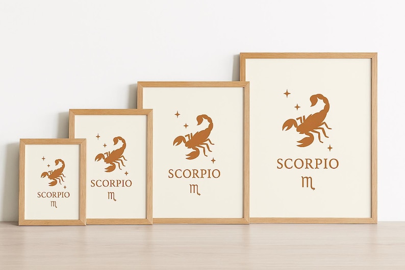 Scorpio Zodiac Print | Digital Wall Art | Scorpio Astrology Poster ...