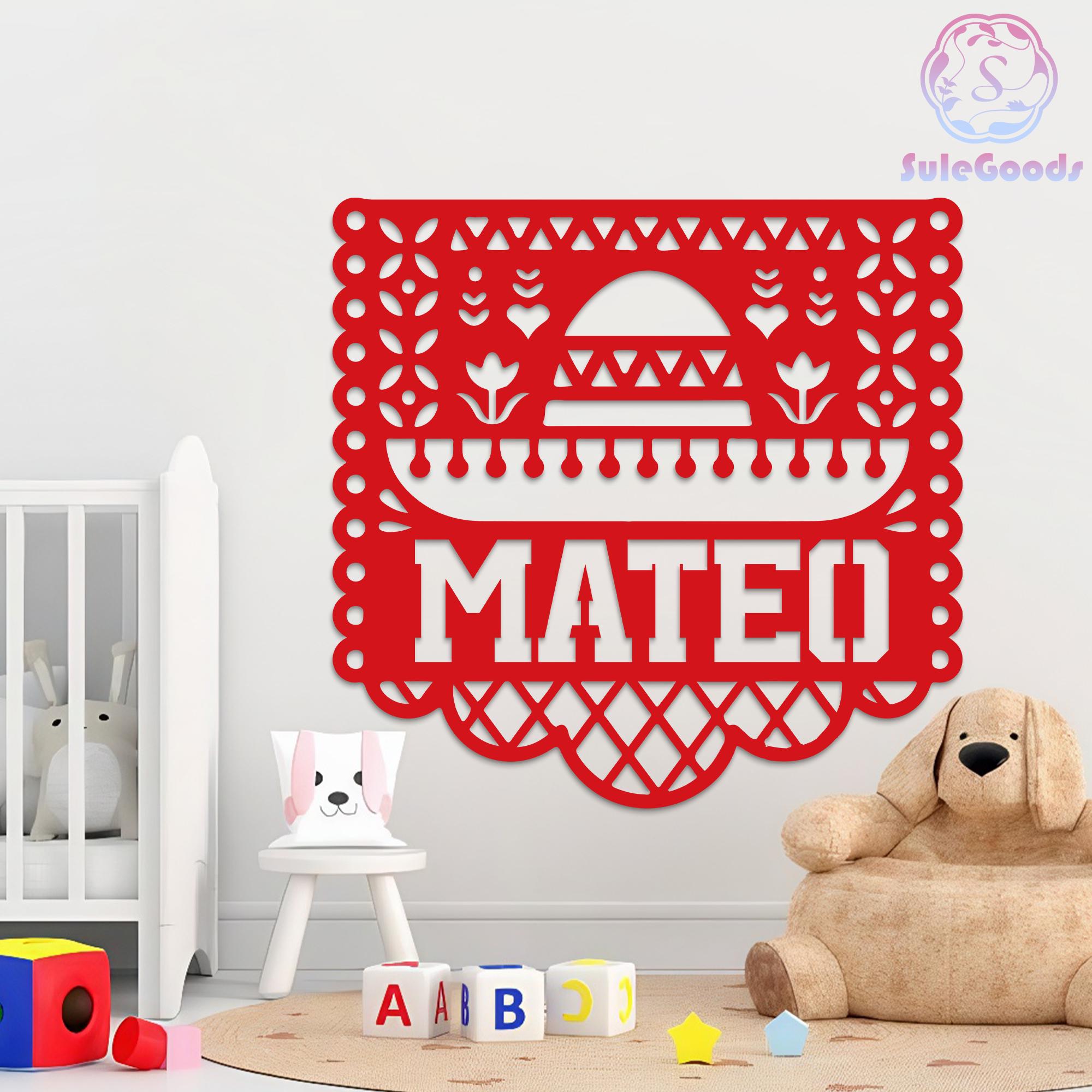 Custom Papel Picado Metal Sign,mexican Wedding Family Name Decor ...