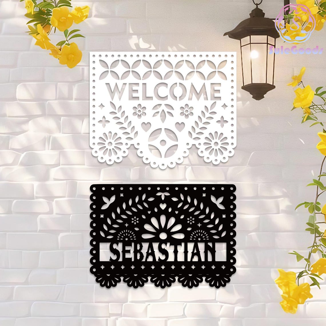 Custom Papel Picado Metal Sign,mexican Wedding Family Name Decor ...