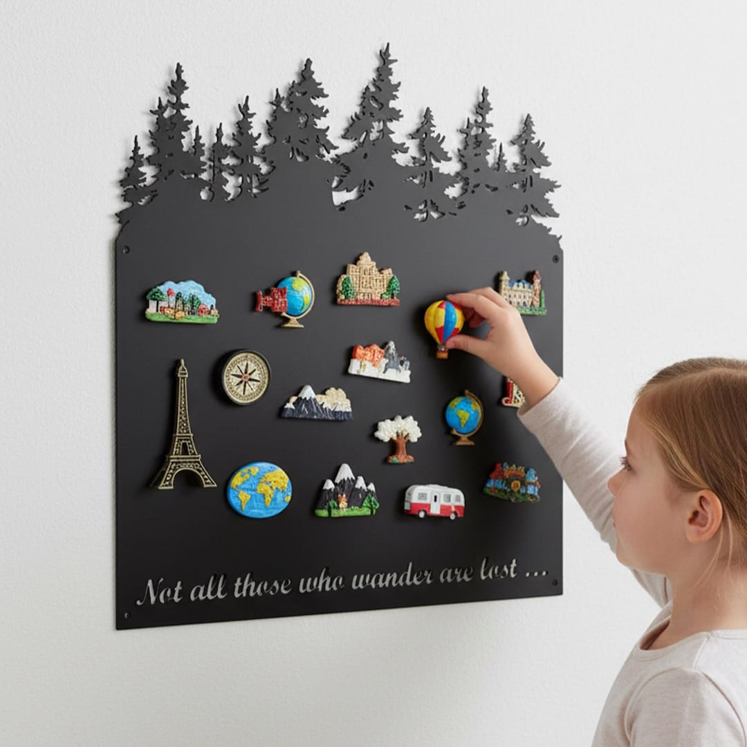 Custom Forest Wander Quote Magnetic Board, Souvenir Organizer ...
