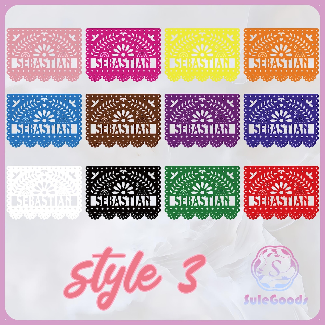 Custom Papel Picado Metal Sign,mexican Wedding Family Name Decor ...