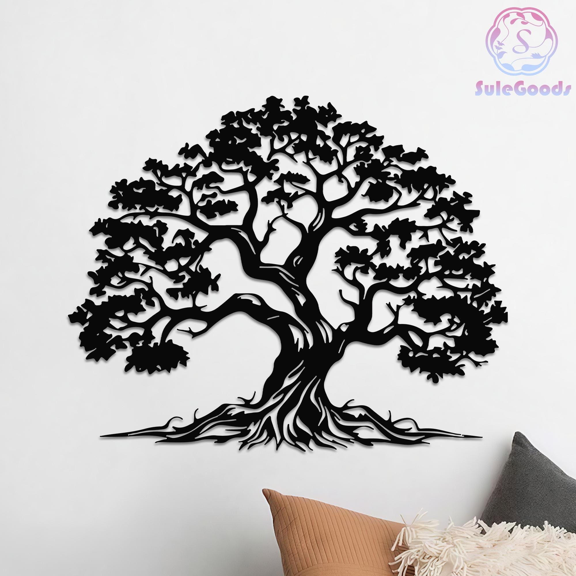Custom Large Tree of Life Metal Sign, Indoor/outdoor Rustic Nature ...