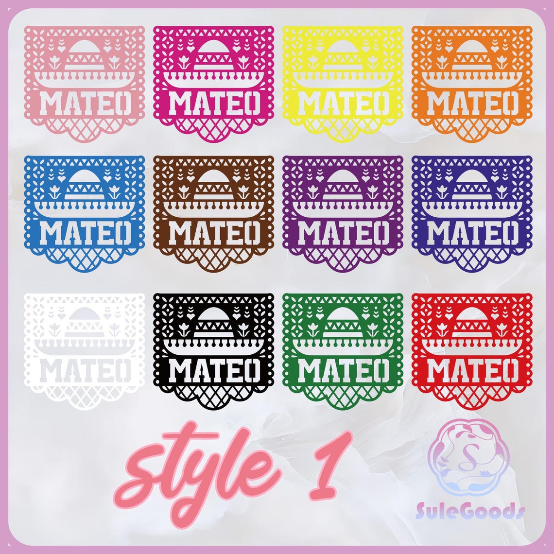 Custom Papel Picado Metal Sign,mexican Wedding Family Name Decor ...