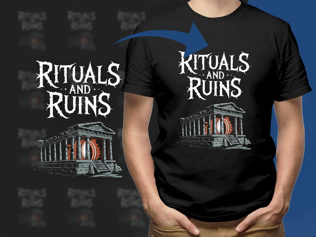 Rituals and Ruins, T-shirt Design, Digital Download, Gothic Temple ...