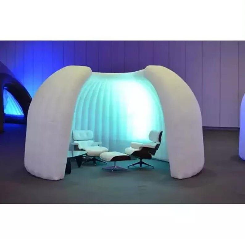 Inflatable Office Pod Meeting Room Tent With LED Lights Party Dome ...