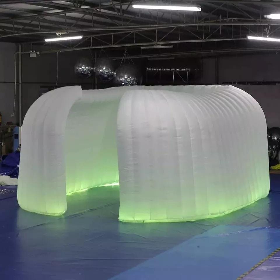 Inflatable Office Pod Meeting Room Tent With LED Lights Party Dome ...