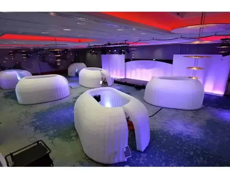 Inflatable Office Pod Meeting Room Tent With LED Lights Party Dome ...