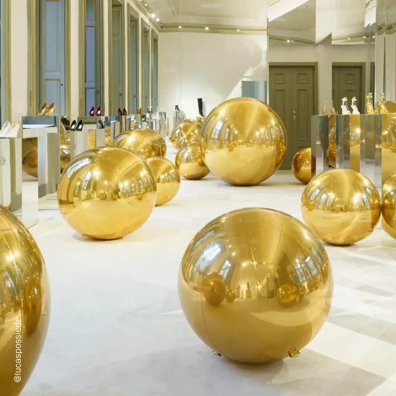 Inflatable Mirror Ball Sphere Metallic Earth Globe Balloon PVC Moon Big ...